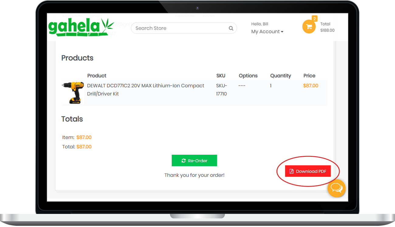 PDF Invoices | Modules & Extensions | User Experience | Gahela Software